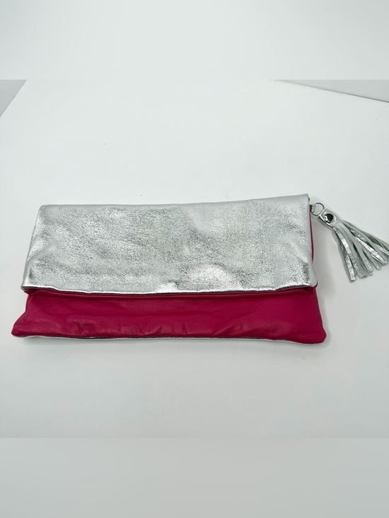 Harman Ebner | Bags | Harman Ebner Fold Over Italian Leather Clutch ...